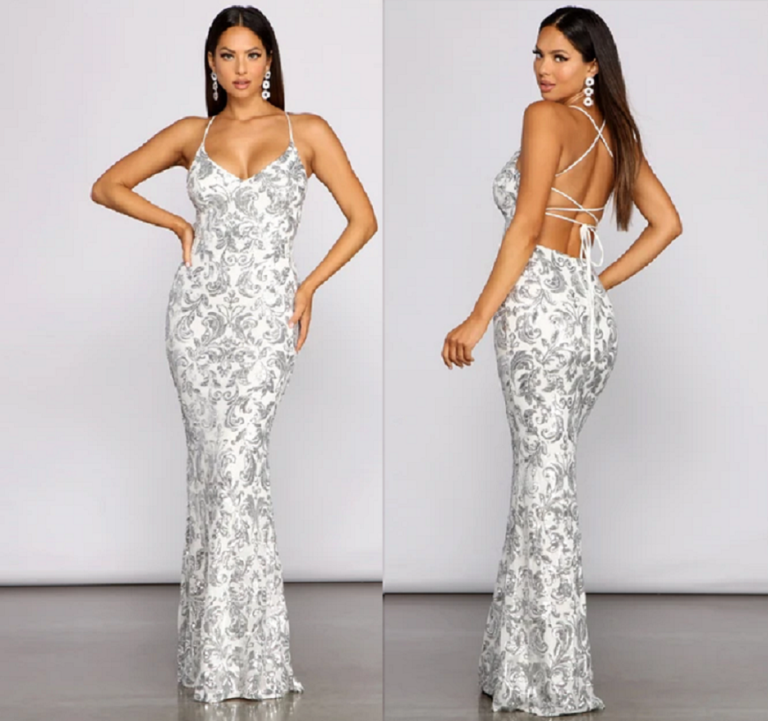 Stunning SILVER SEQUIN Dresses • Curated by SequinQueen